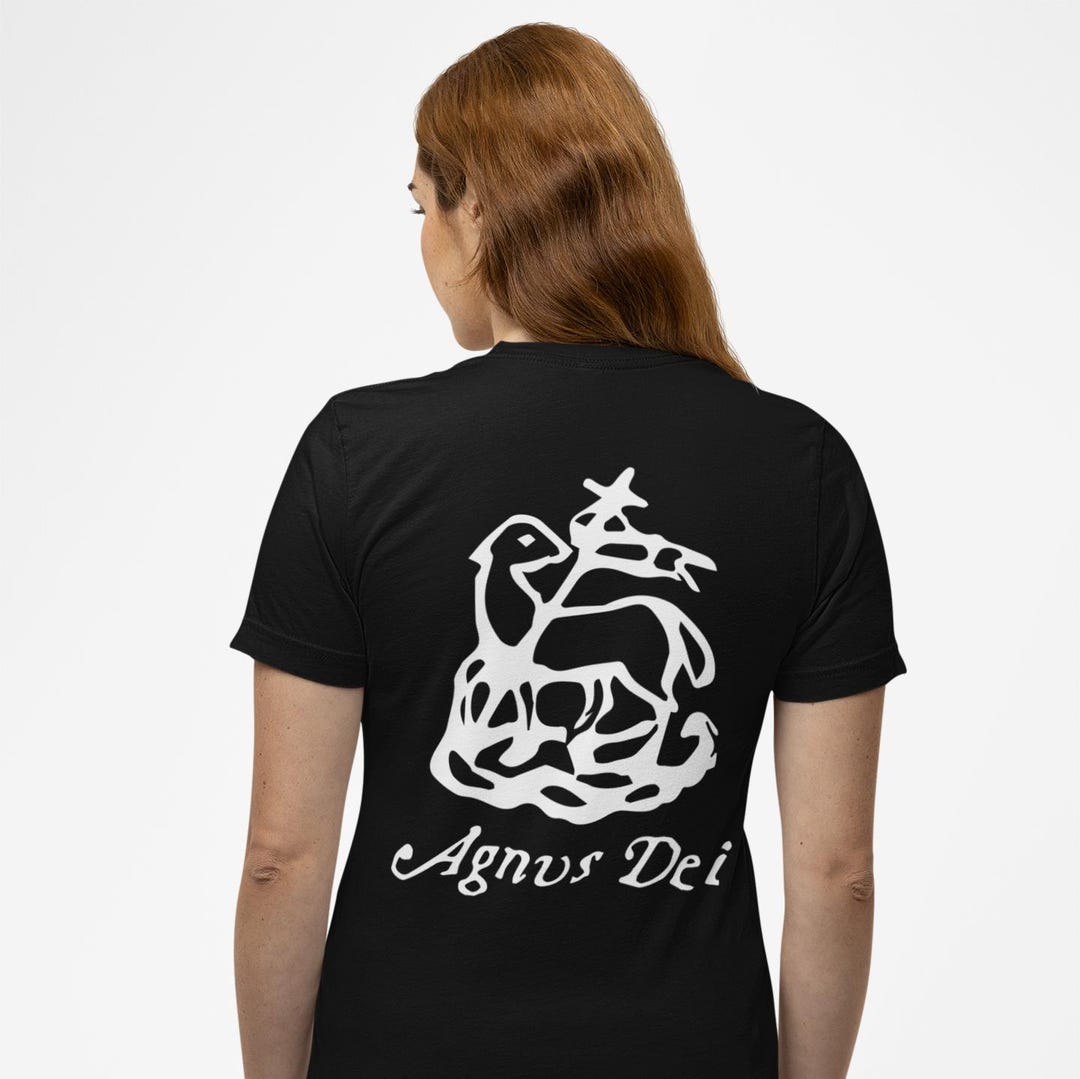 Agnus Dei - Catholic T-shirt Black, Catholic Apparel, 100% Cotton Made ...