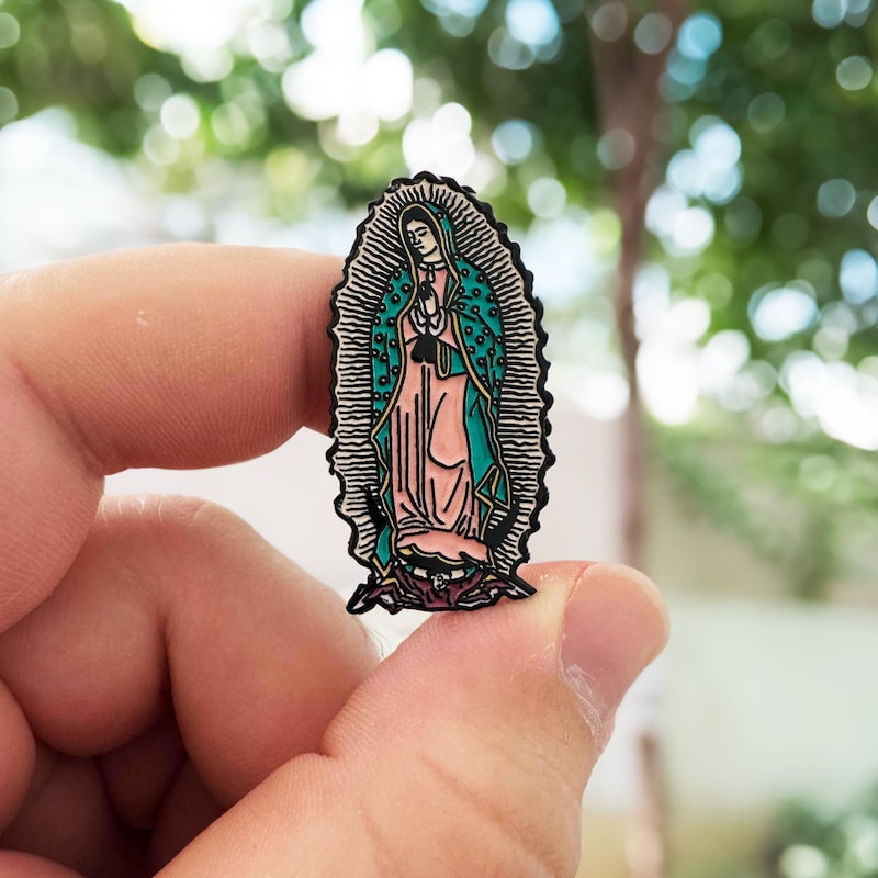 Virgin Mary Pin - Etsy