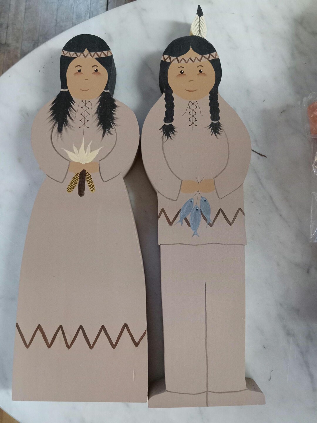 Wooden Pilgrim Pair - Etsy
