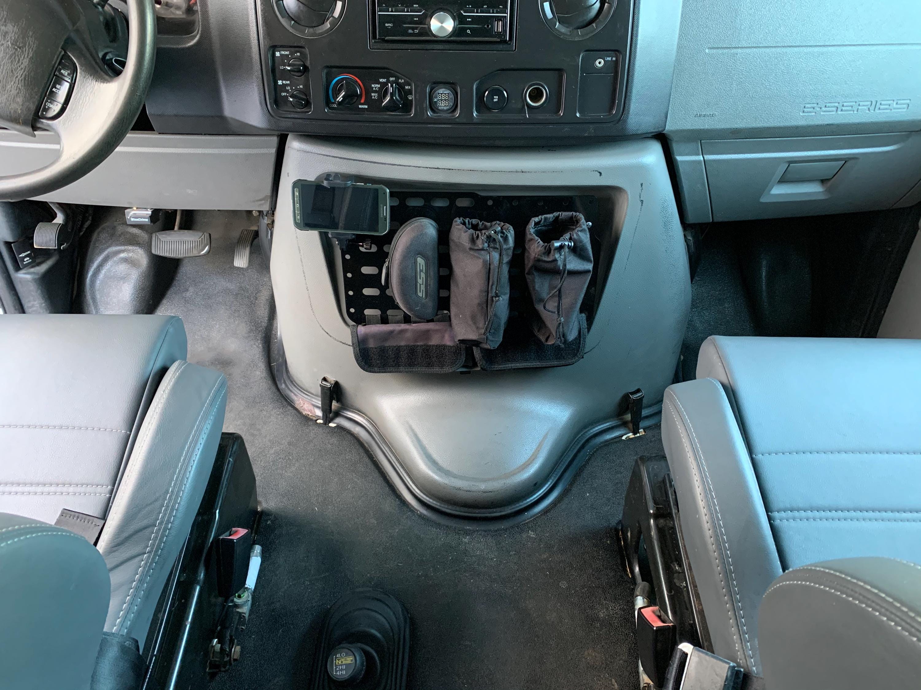 Tactical MOLLE PANEL Center Console for FORD Econoline Van Doghouse ...