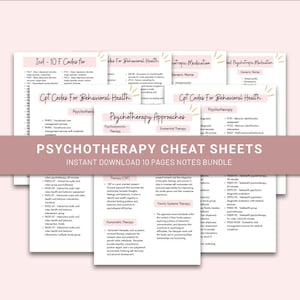 Therapist Cheat Sheets, Psychotherapy Cheat Sheets, Desktop ...