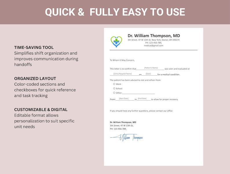 Drs Excuse Note, Editable Dr Note, Doctor Excuse Note, Dr Note Template ...