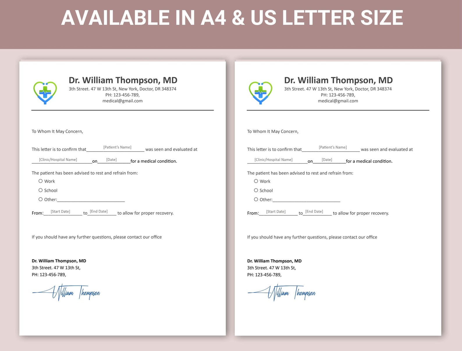 Drs Excuse Note, Editable Dr Note, Doctor Excuse Note, Dr Note Template ...