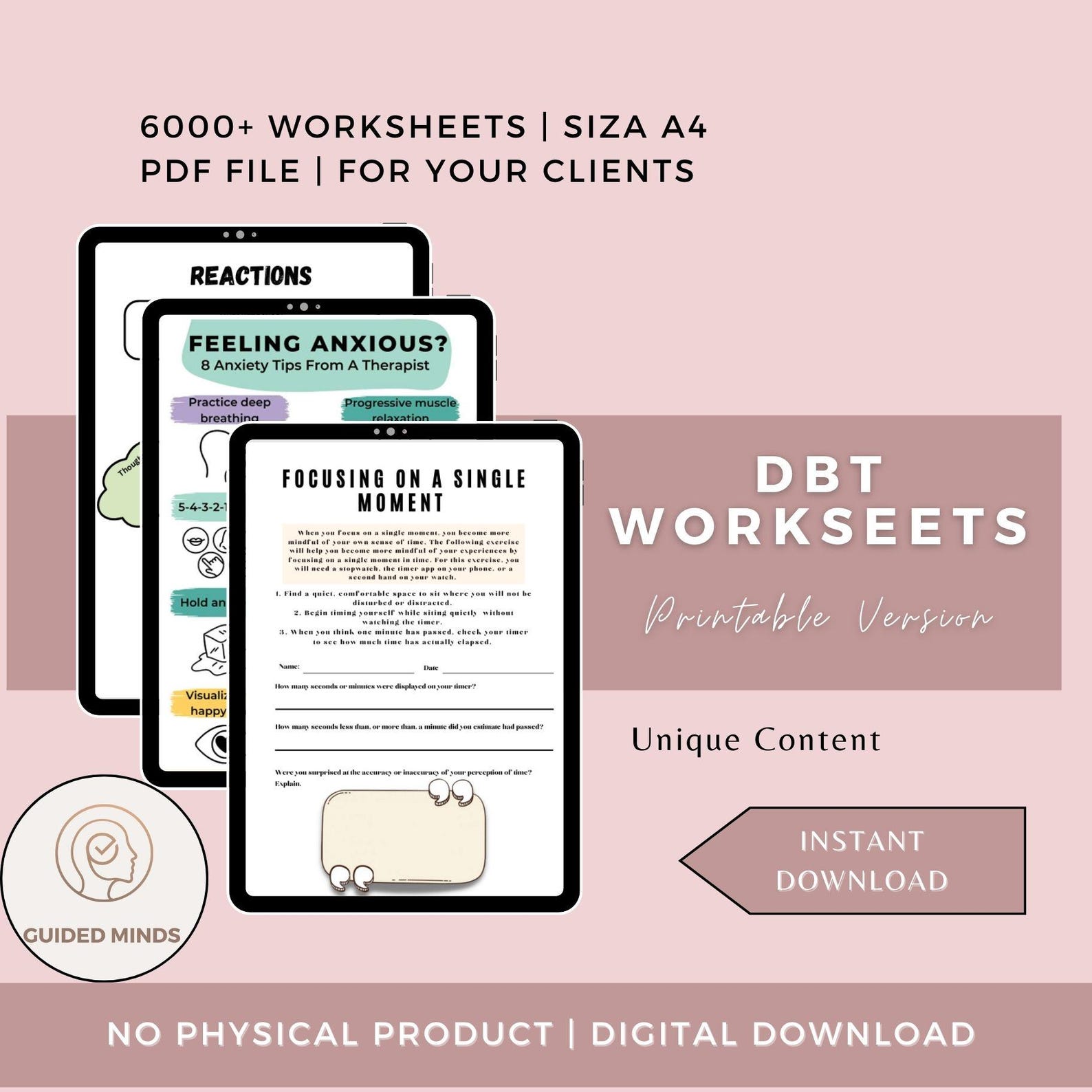 6000+ DBT Worksheets PLR , DBT Bundle With Private Label Rights, Dbt ...