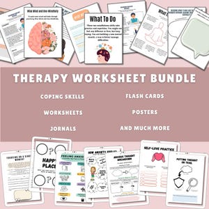 Therapy Worksheet Bundle, Psychology Resources, Inner Critic ...