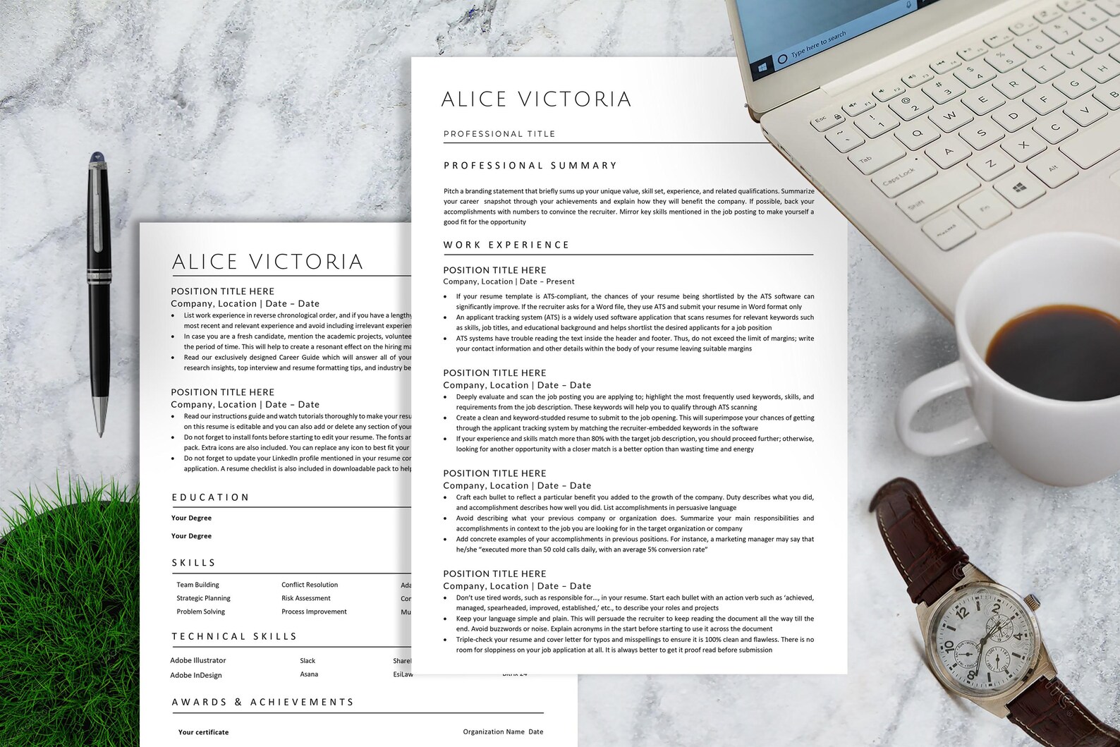 ATS Resume Template Word and Pages, Ats Friendly Resume, Modern ATS ...
