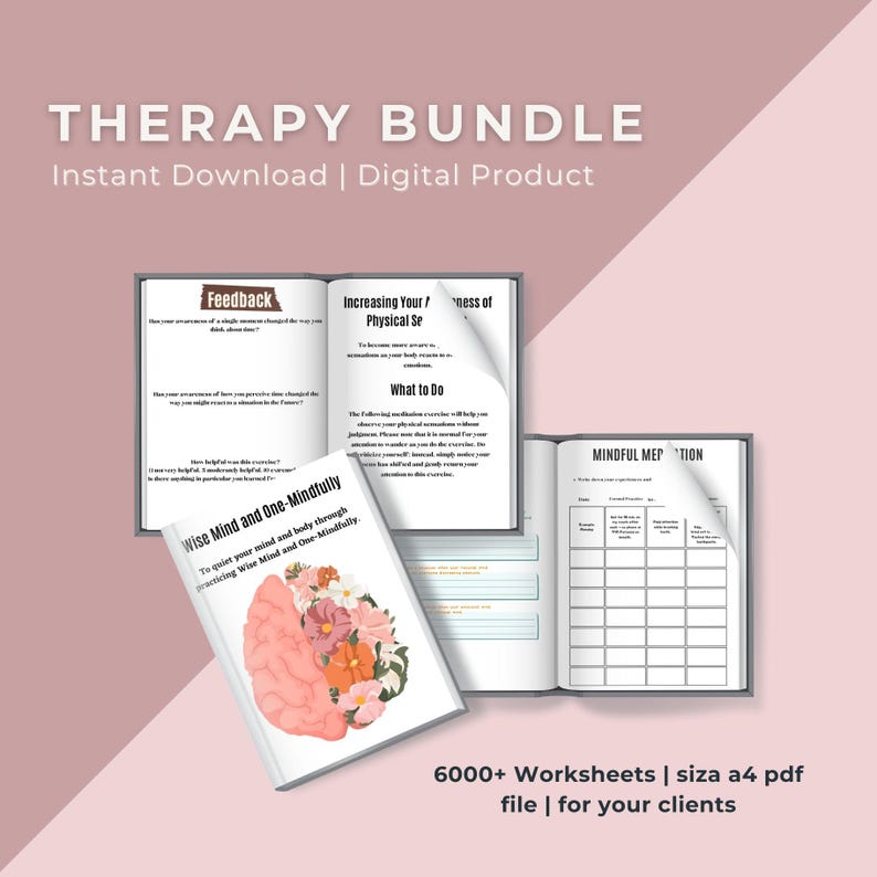 Therapy Worksheet Bundle, Psychology Resources, Inner Critic ...