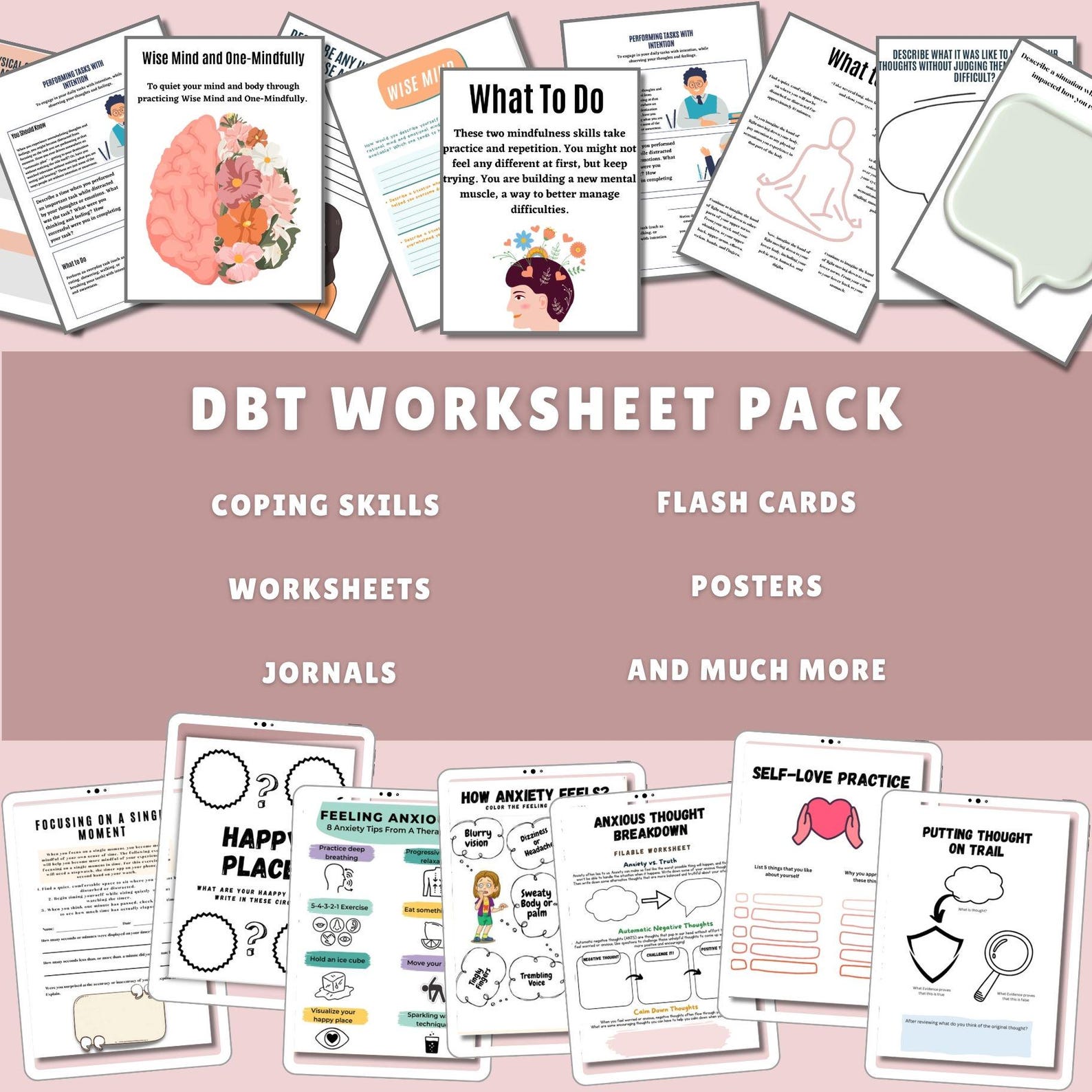 6000 DBT Worksheets , DBT Bundle, DBT Cheat Sheet, Dbt Skills, Dbt ...