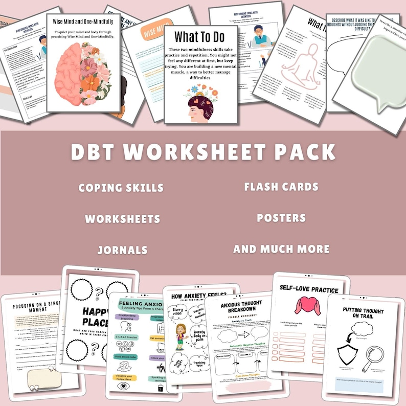 6000 DBT Worksheets , DBT Bundle, DBT Cheat Sheet, Dbt Skills, Dbt ...