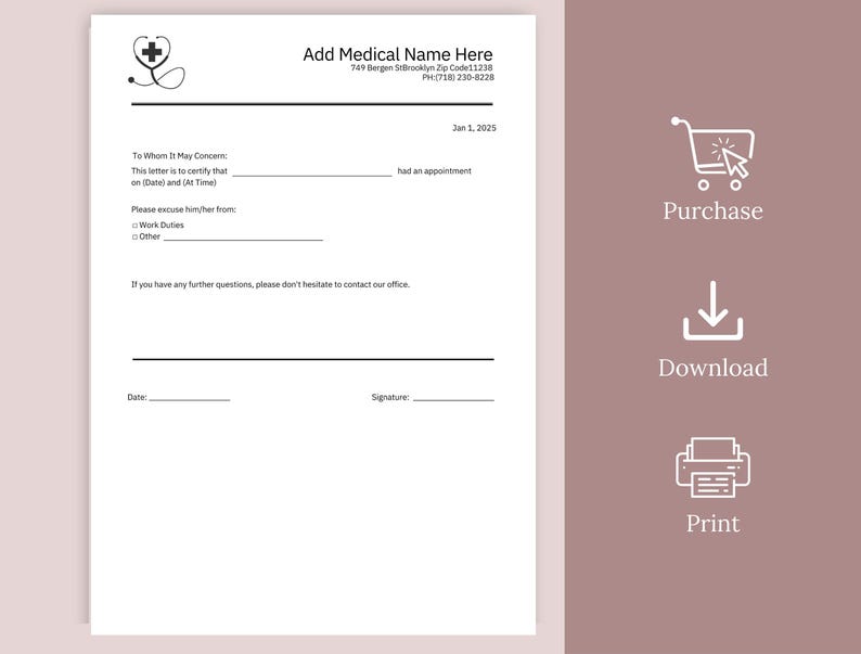 Doctor Excuse Note Mega Bundle, Dr Note Template With Signature, Return to Work, Dr Note, Urgent ...