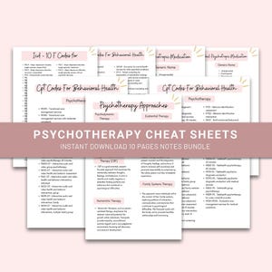 Therapist Cheat Sheets, Psychotherapy Cheat Sheets, Desktop ...