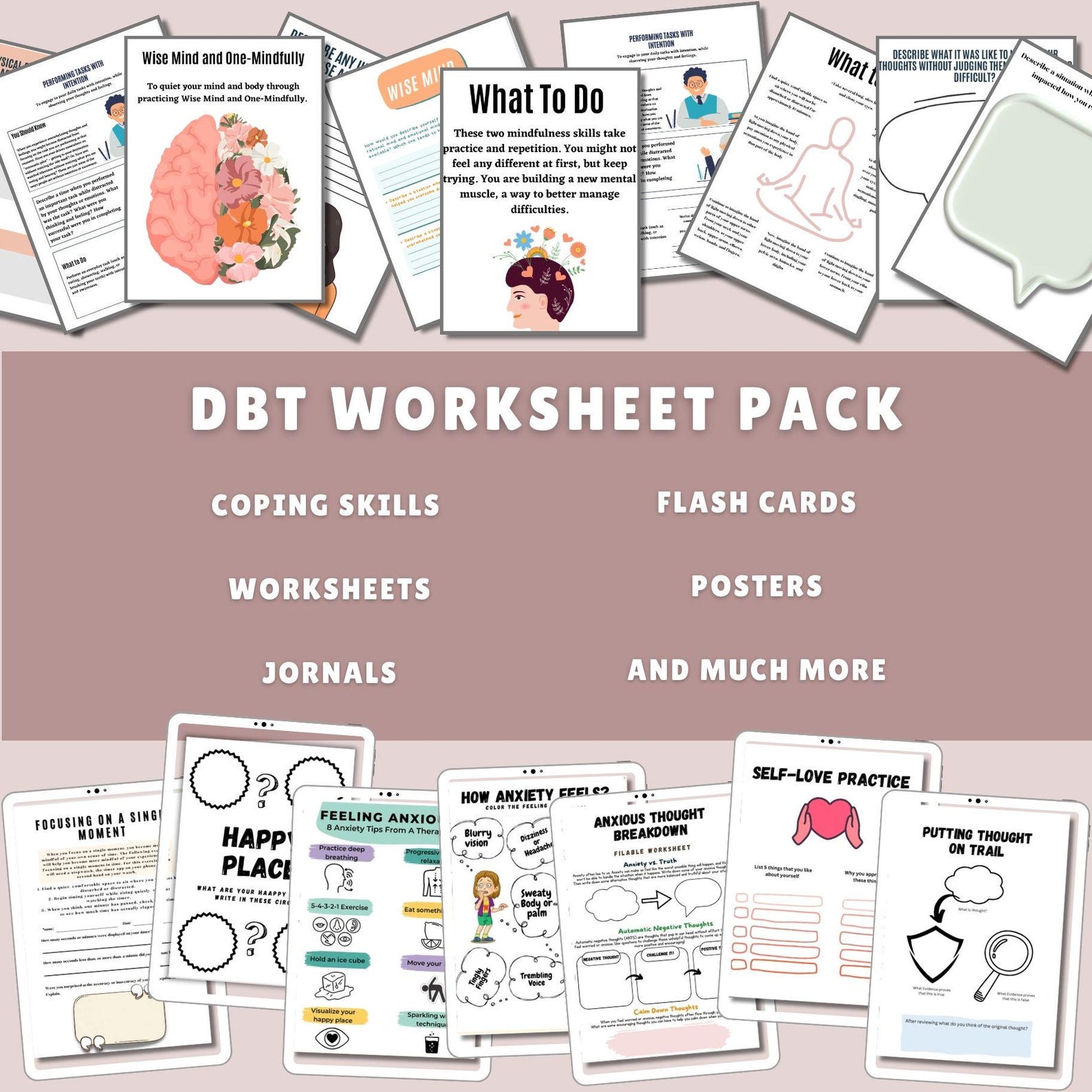 6000+ DBT Worksheets , DBT Bundle, DBT Cheat Sheet, Dbt Skills, Dbt ...