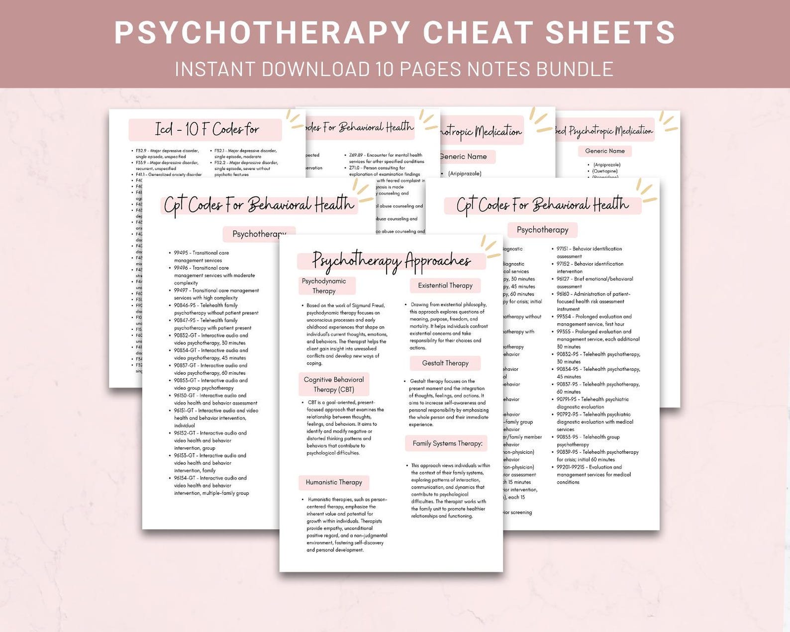 Therapist Cheat Sheets, Psychotherapy Cheat Sheets, Desktop ...