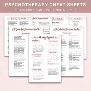 Therapist Cheat Sheets, Psychotherapy Cheat Sheets, Desktop ...