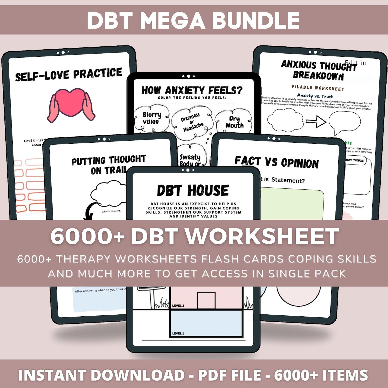 6000+ DBT Worksheets , DBT Bundle, DBT Cheat Sheet, Dbt Skills, Dbt ...