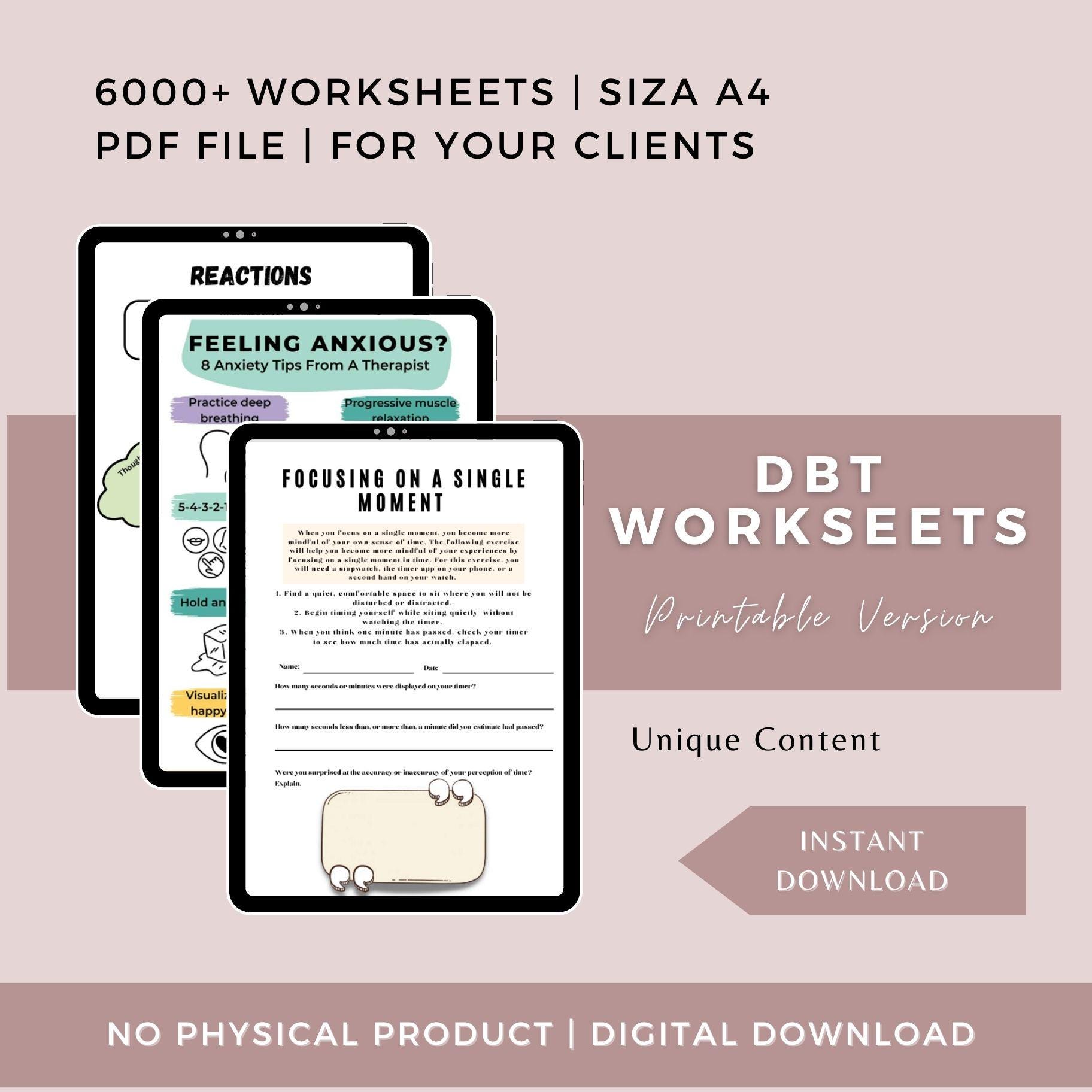 6000+ DBT Worksheets , DBT Bundle, DBT Cheat Sheet, Dbt Skills, Dbt ...