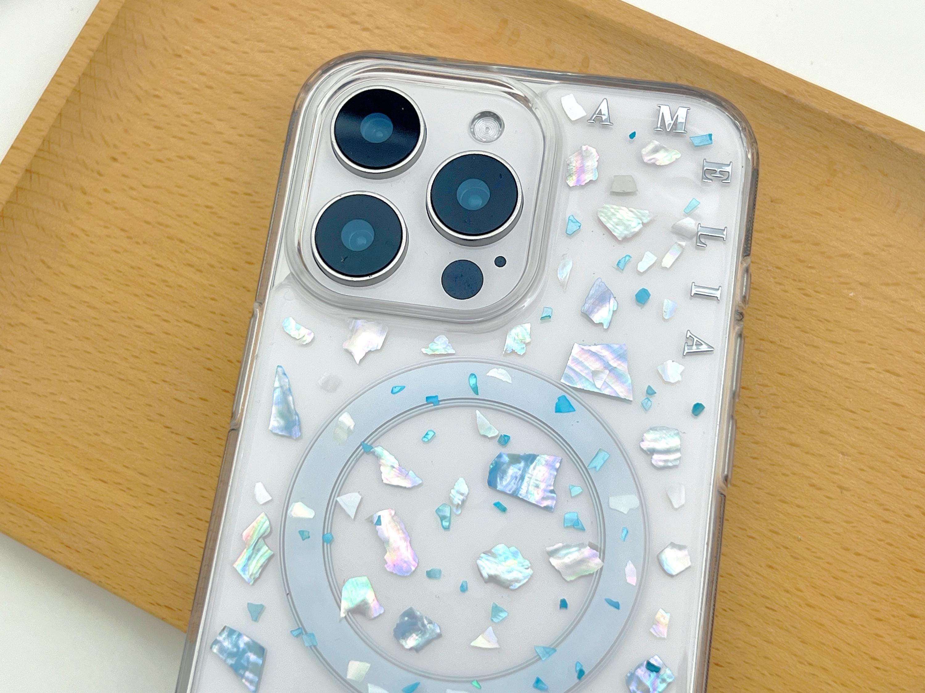 Magsafe Abalone Initial Personalized Name Custom Shell Phone Case iPhone 16 15 14 13 12 11 Pro ...