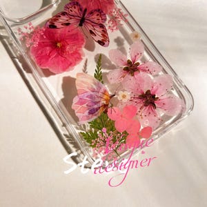Butterfly Pressed Real Flower Handmade Daisy Aesthetic Phone Case for ...