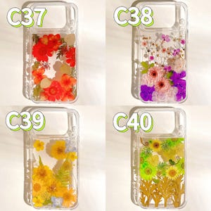 Real Floral Pressed Flower Clear Phone Case iPhone 17,16 E 15,14,13,12 ...