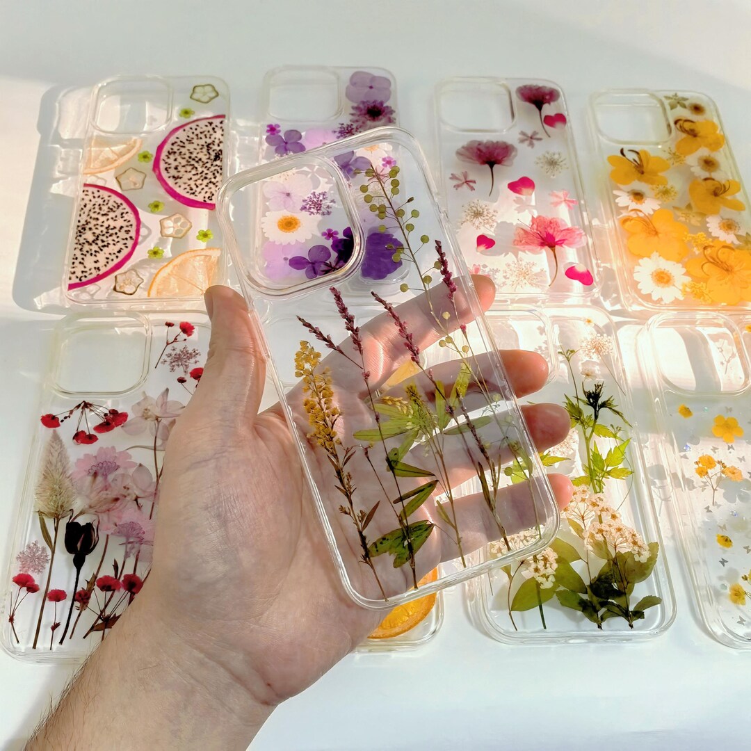 Lavender Real Floral Pressed Dried Flower Phone Case iPhone 16,15,14,13 ...
