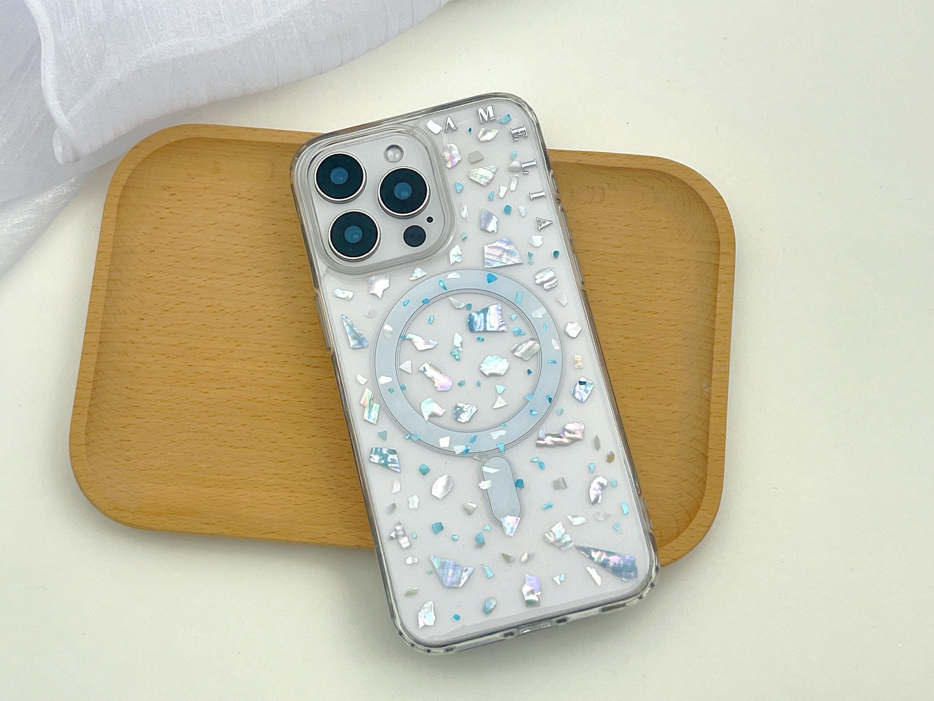 Magsafe Abalone Initial Personalized Name Custom Shell Phone Case iPhone 16 15 14 13 12 11 Pro ...
