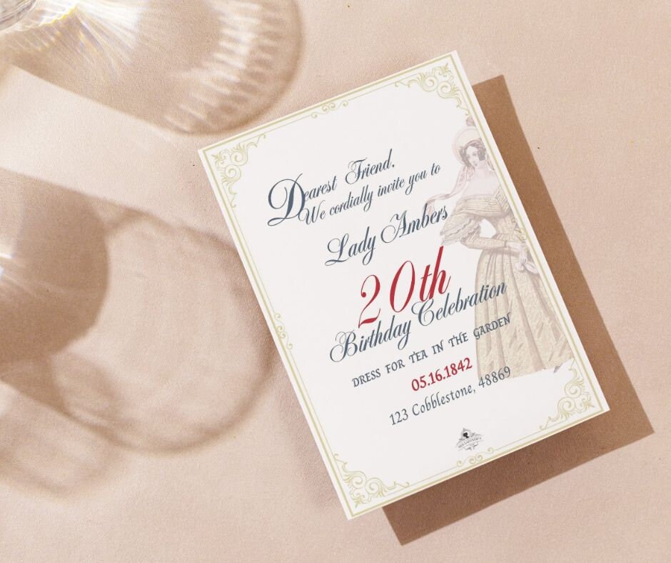 Edwardian Tea Invitations Printable Tea Party Invitations