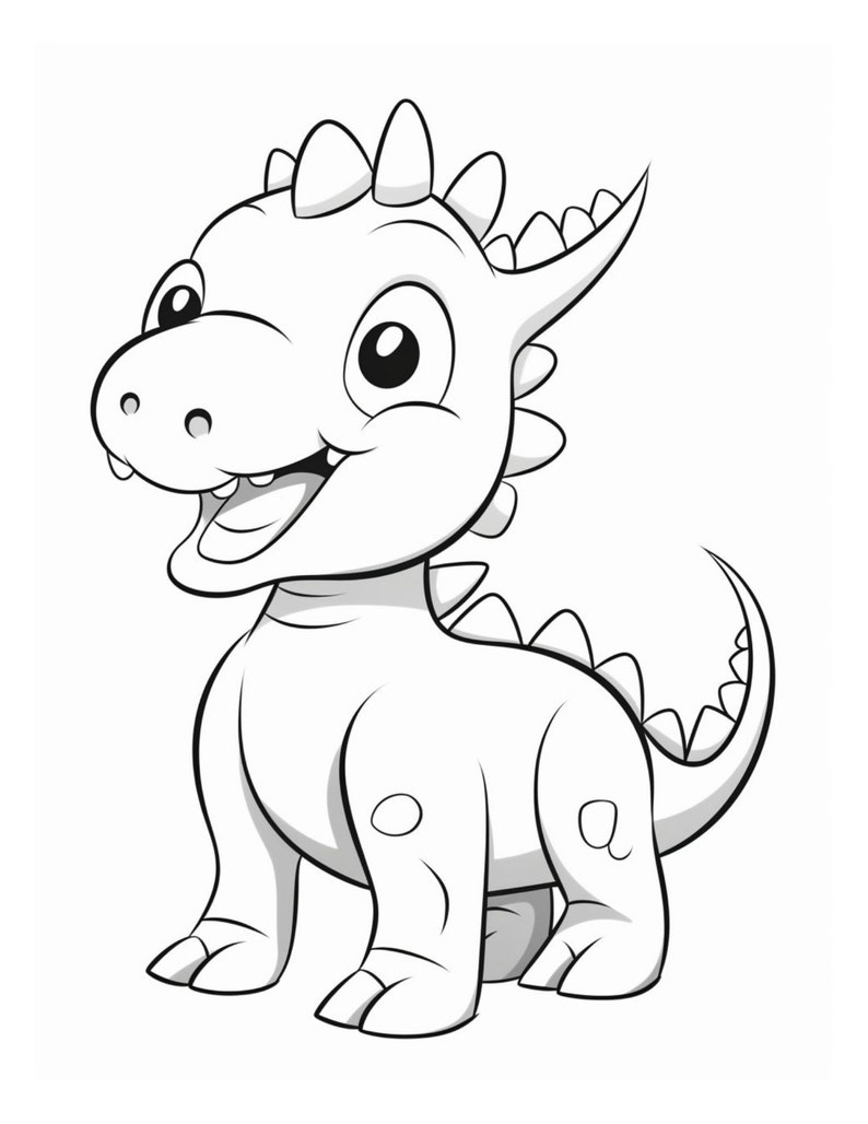 Dinosaur Coloring Book for Kids - Etsy