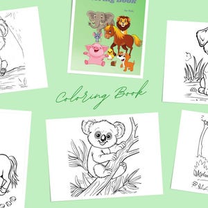 Animals Coloring Book - Etsy
