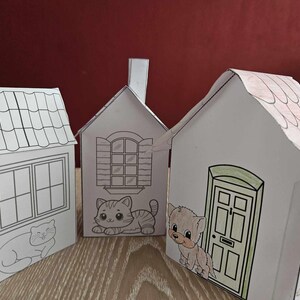 Printable 3D Paper Houses - Color, Cut & Assemble Fun Craft for Kids ...