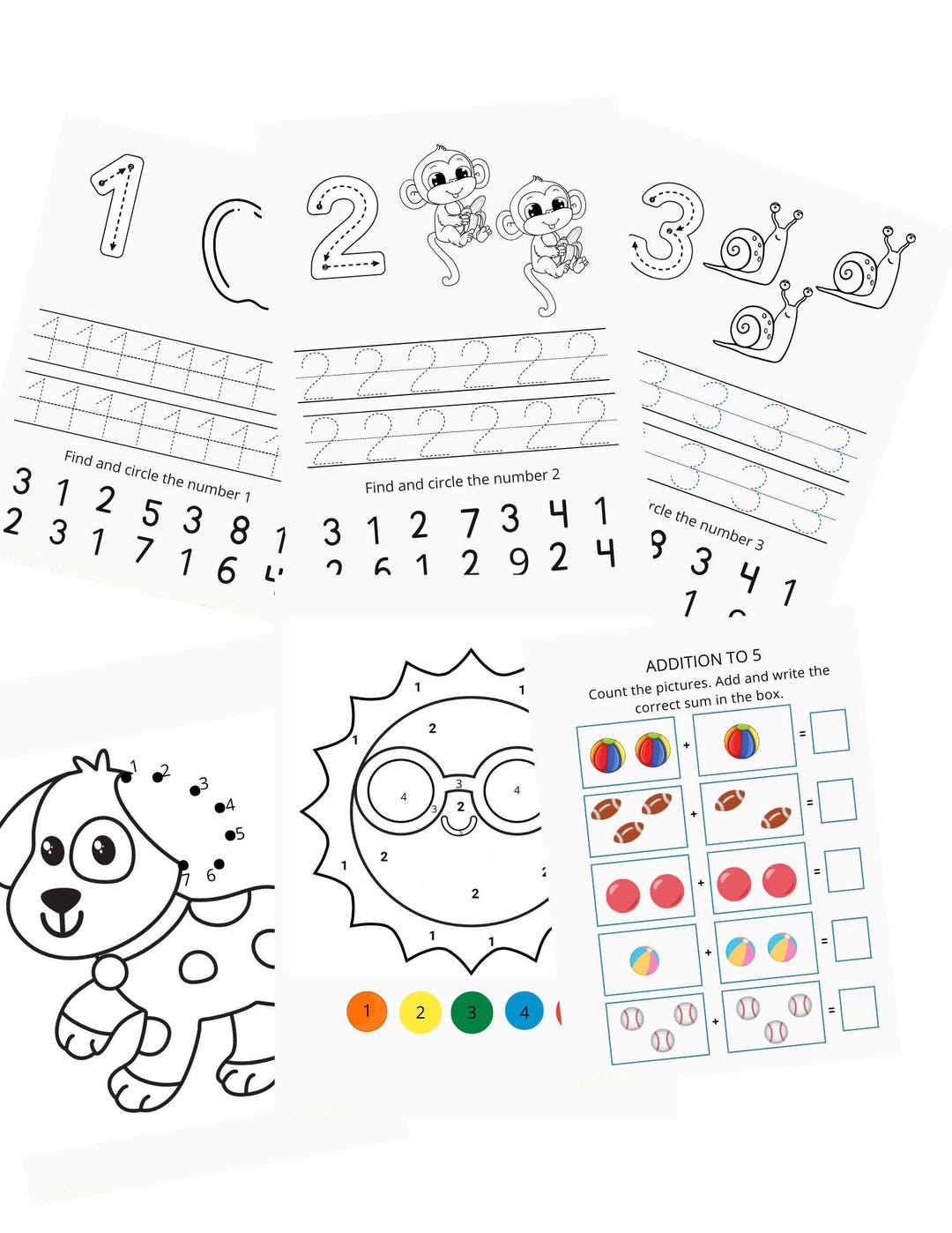 Preschool Activity Book – Tracing, Numbers 1–10, Dot-to-dot & Color by ...