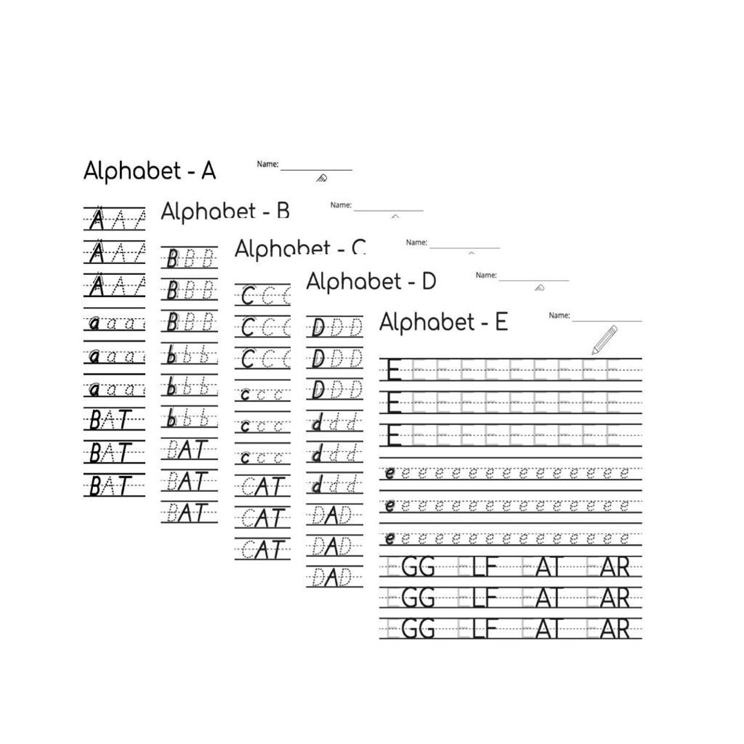 Alphabet Practice Sheets | 26 Printable PDF Pages for Kids | Letter ...