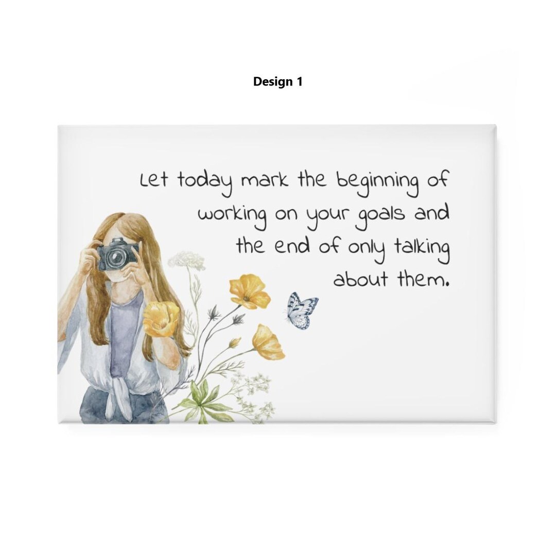 Goal Reminder Magnet, Motivational Gift, Goal Setting, Life's Short ...