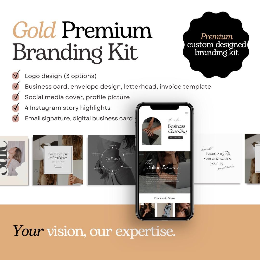 Premium Branding Kit: Logo, Stationery, Social Media - Etsy