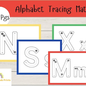 Alphabet Tracing Mats – Letter Tracing Cards for Preschool & Toddlers ...