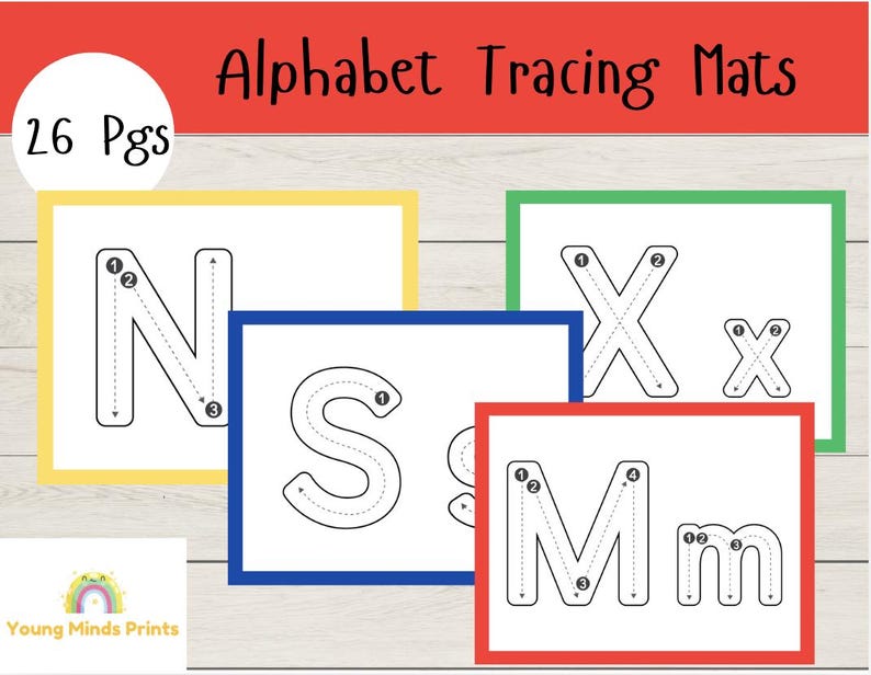 Alphabet Tracing Mats – Letter Tracing Cards for Preschool & Toddlers ...