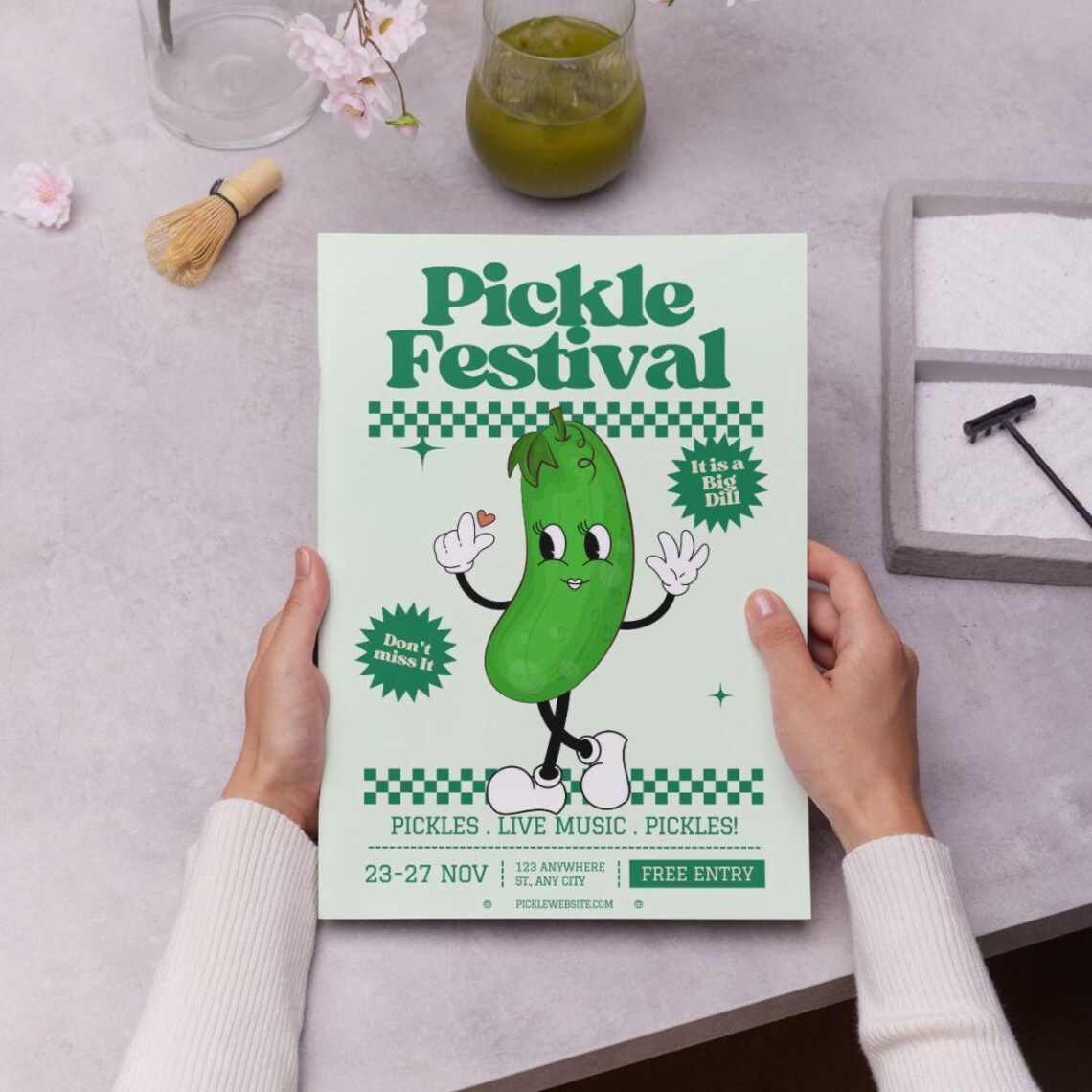 Customizable Pickle Festival Invitation: Editable Template (digital ...