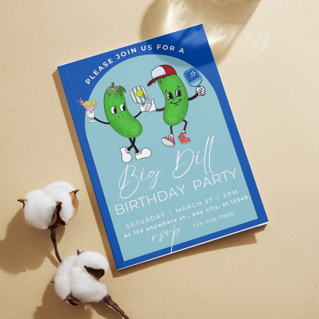 Customizable Pickle Party Invitation | Editable Template for Dill ...