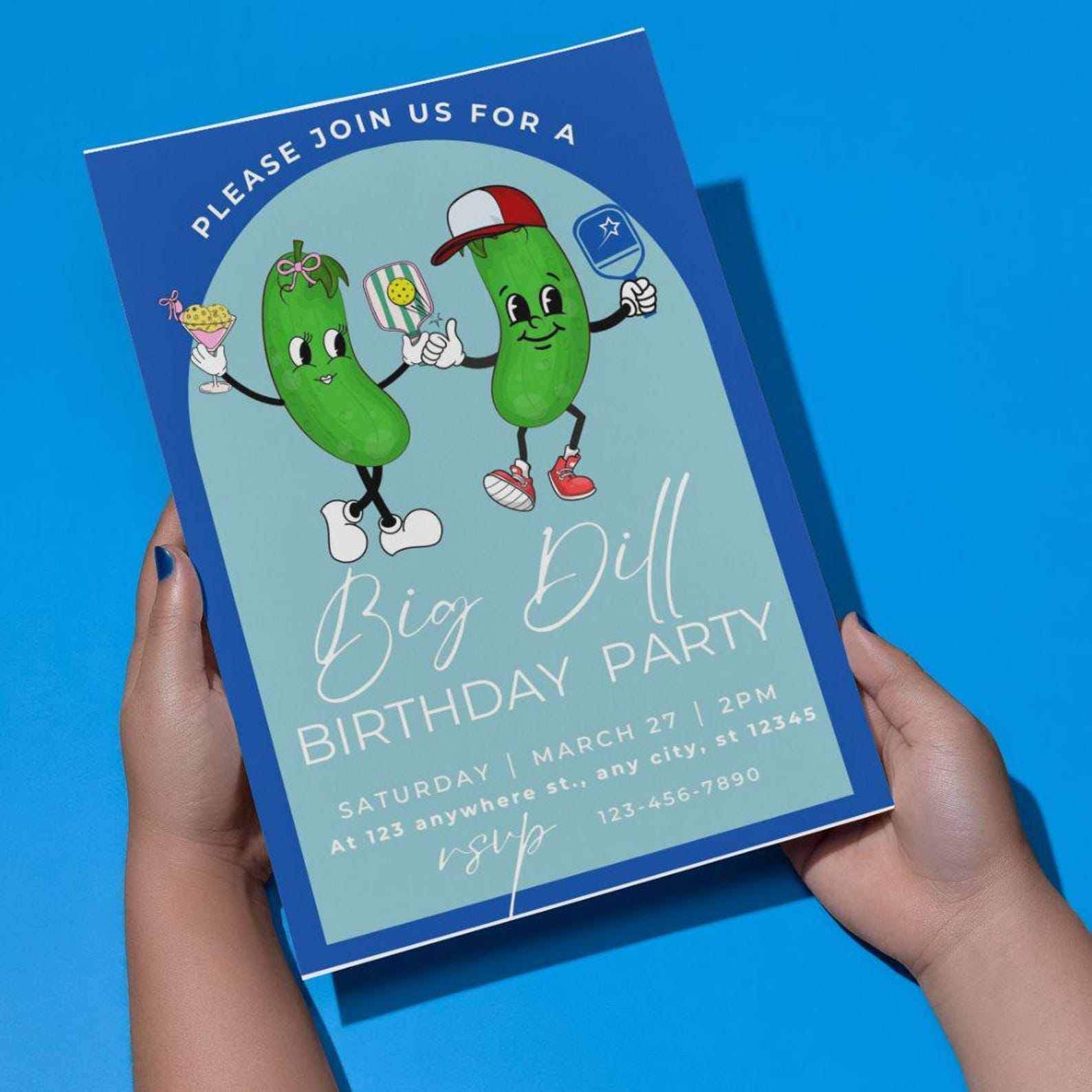 Customizable Pickle Party Invitation | Editable Template for Dill ...