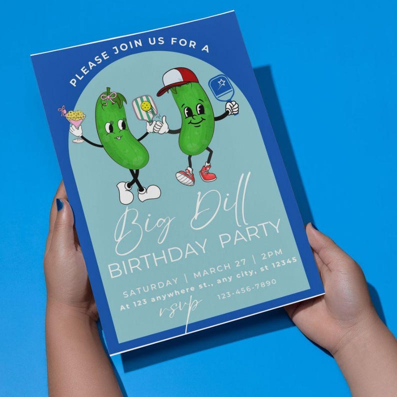 Customizable Pickle Party Invitation | Editable Template for Dill ...