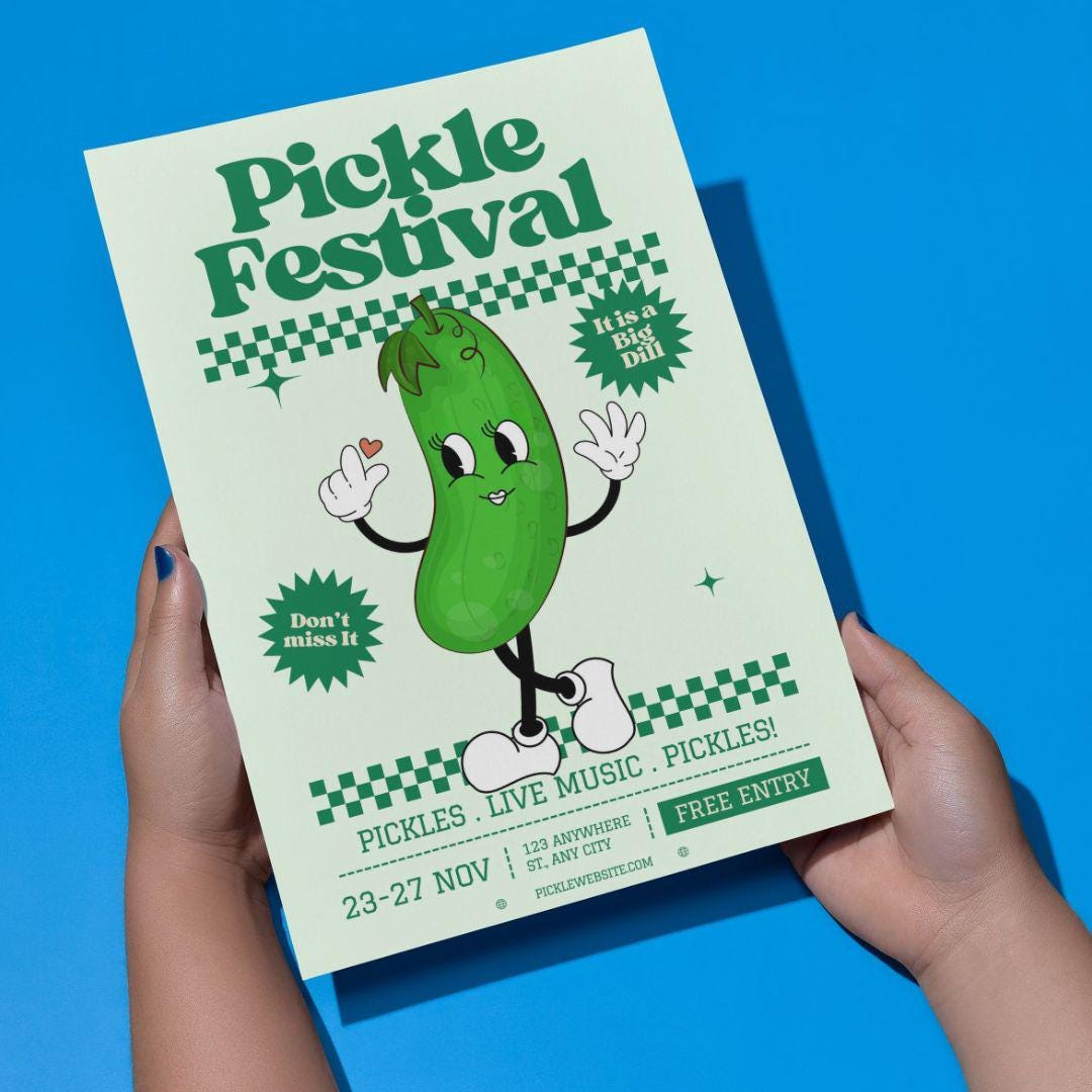 Customizable Pickle Festival Invitation | Editable Template for Fun ...