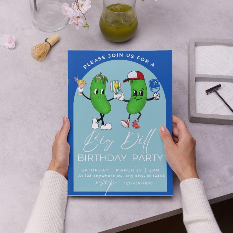 Customizable Pickle Party Invitation | Editable Template for Dill ...