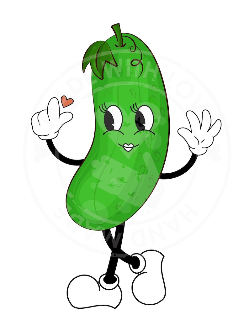 Pickle Queen, Cucumber Character Png File, Instant Download, Funny Dill ...