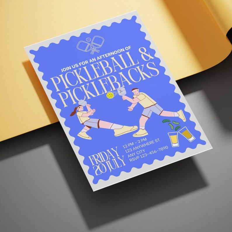 Pickle Party Invitation | Customizable Pickleball & Picklebacks ...
