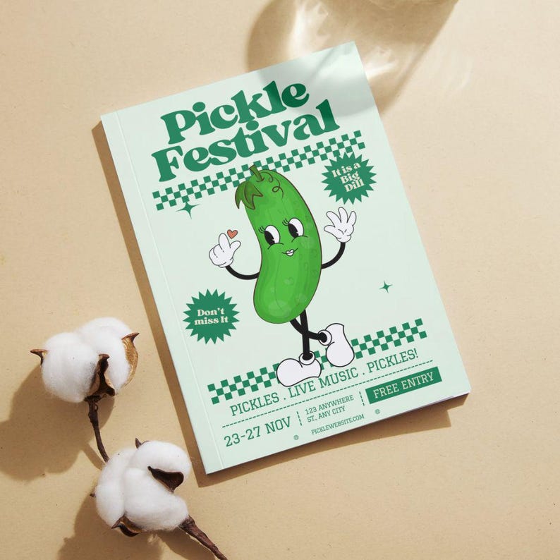 Customizable Pickle Festival Invitation: Editable Template (digital ...