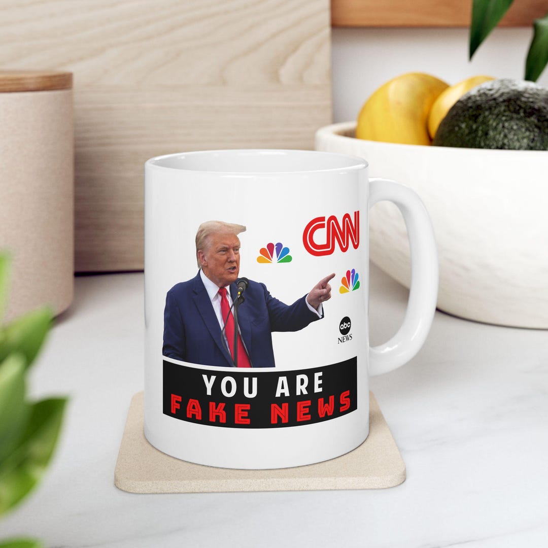 Donald Trump Coffee Mug, Fake News Cup, Trump Vance 2024, Election Mug ...