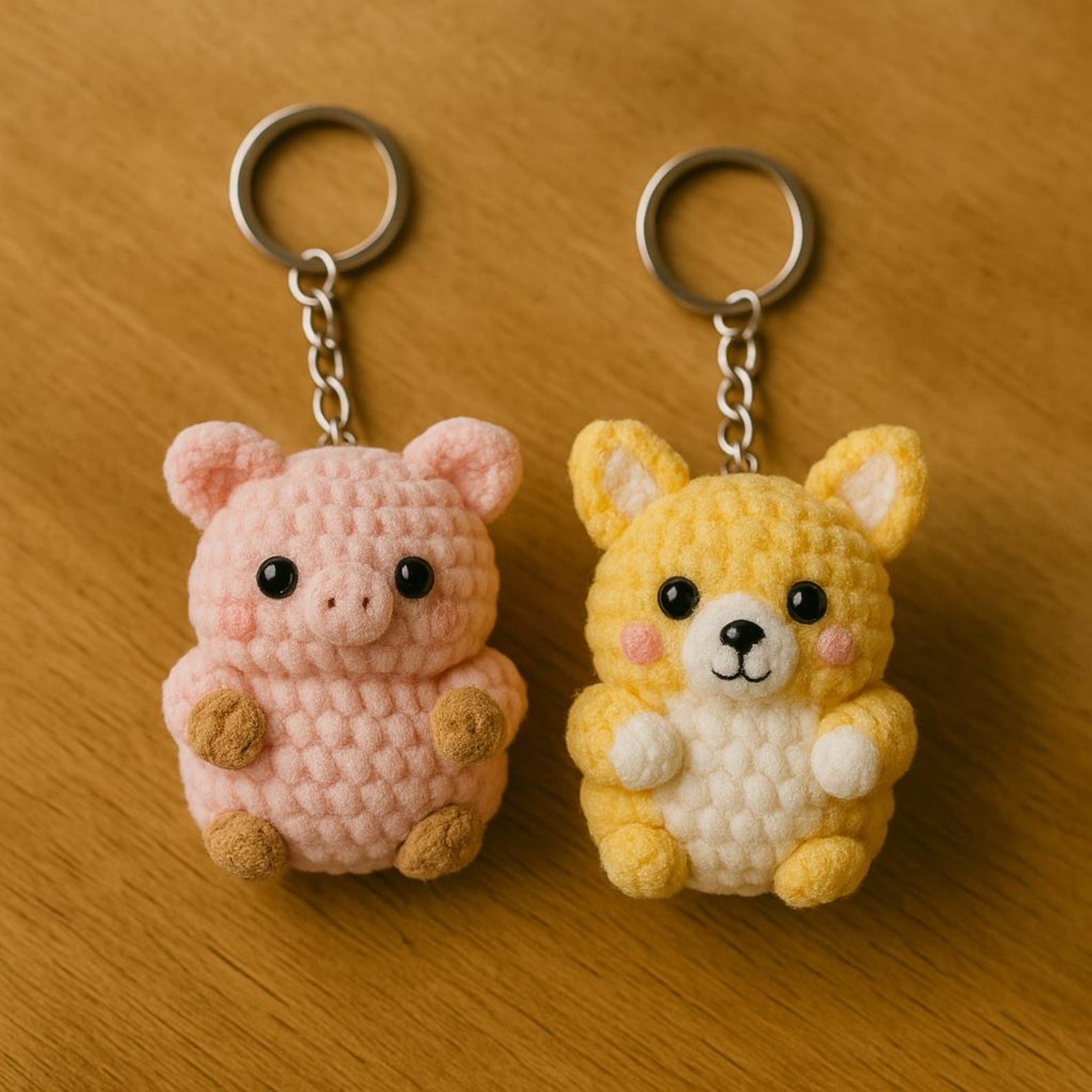 Crochet Tiny Animal Keychain Patterns: Amigurumi Bundle (PDF Download ...