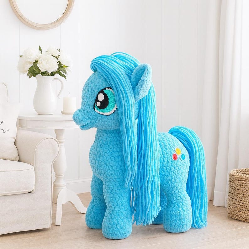 Crochet Pony Plush Pattern – DIY Amigurumi Horse, Beginner Friendly ...