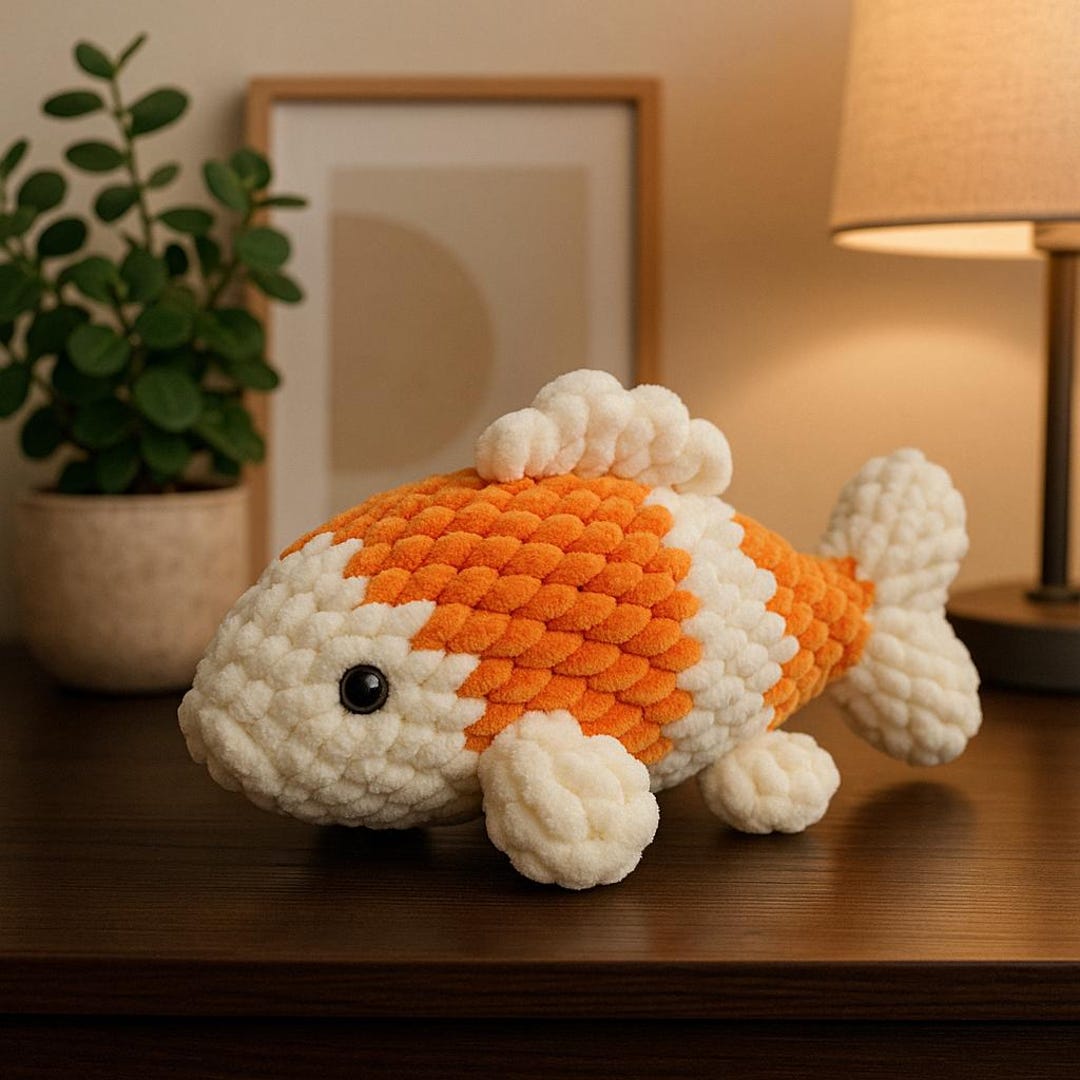 Crochet Koi Fish Plush Pattern: Amigurumi Carp Toy (PDF) - Etsy