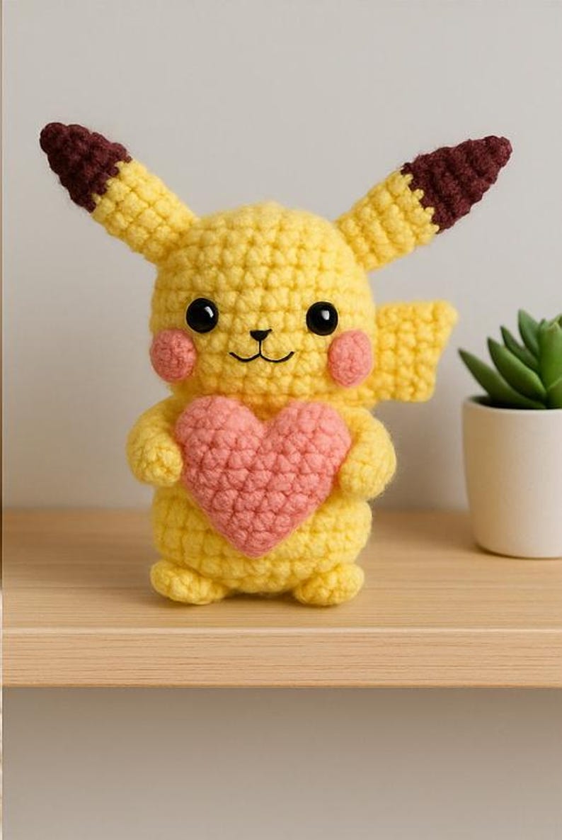 Pikami Amigurumi Crochet PDF Pattern – Pikachu-inspired Yellow Plush ...