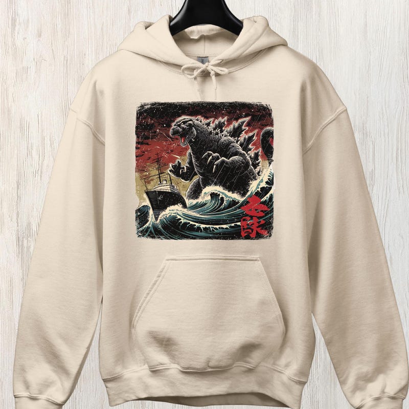Vintage Godzilla Hoodie - Etsy